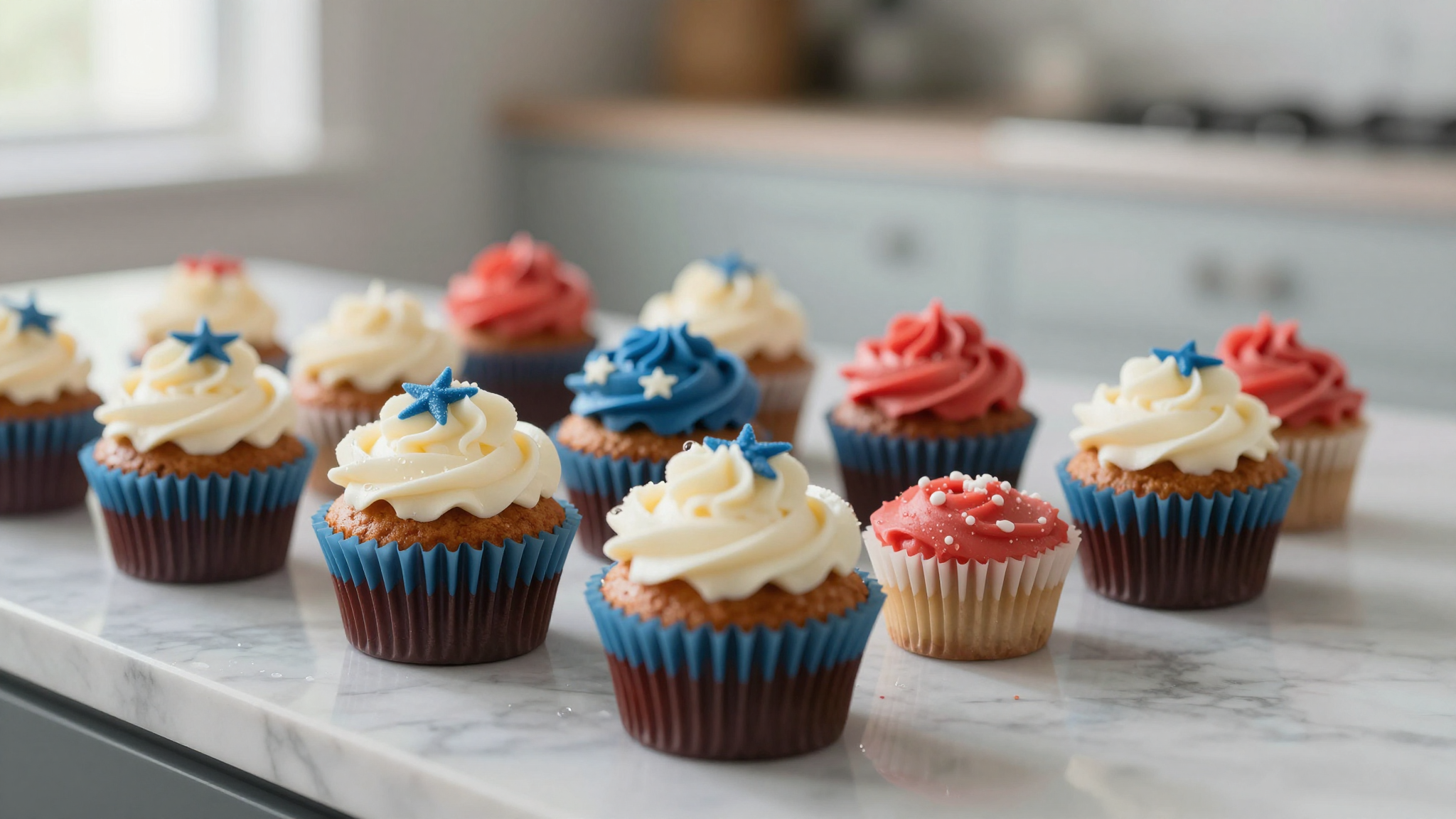 4th of July Cupcakes: 20 Red, White & Blue Ideas - Batch Recipes
